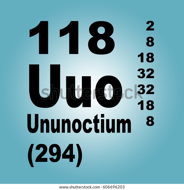 Ununoctium Periodic Table Elements Stock Illustration 606696203
