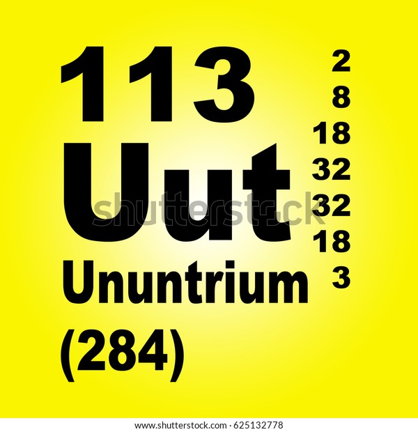Ununtrium Periodic Table Elements Stock Illustration 625132778