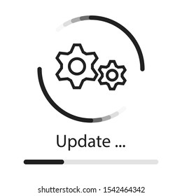 Update System Icon Vector Modern Flat Stock Illustration 1542464342 ...