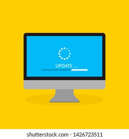 Update System On Pc Flat Design Stock Illustration 1426723511 ...