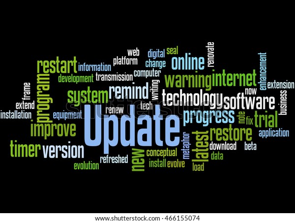 Update Word Cloud Concept On Black Stock Illustration 466155074 ...