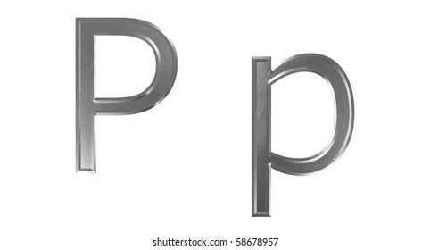 Upper Lower Case Letter Q Steel Stock Illustration 58678915