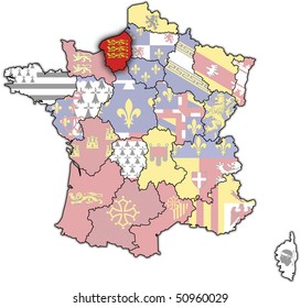 Upper Normandy On Old Map France Stock Illustration 50960029 | Shutterstock