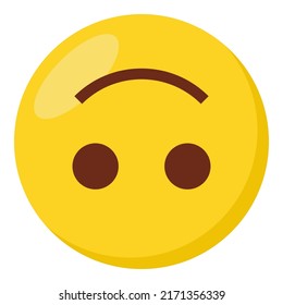 Upside Down Face Expression Character Emoji Stock Illustration ...
