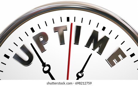 Uptime Clock Working Maximize Potential Performance Stock Illustration ...