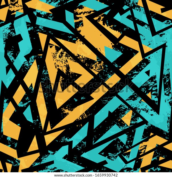 Urban Seamless Pattern Grunge Effect: ilustrações stock 1659930742 ...