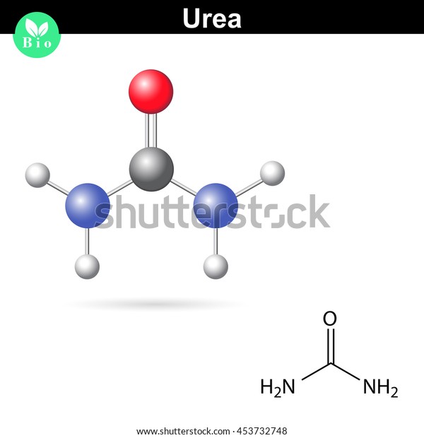 Urea Molecule Formula 2d 3d Illustration Stock Illustration 453732748