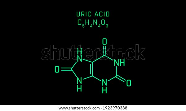 Uric Acid Molecular Structure Symbol Neon Stock Illustration 1923970388 ...