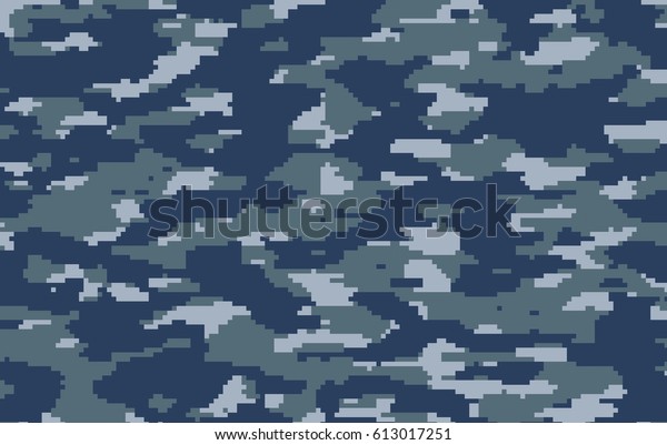 Us Navy Colored Digital Camo Pattern Stock Illustration 613017251 ...