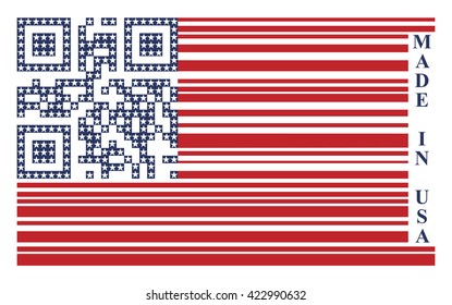 Usa Barcode Flag Vector Stock Vector (Royalty Free) 196765514 ...