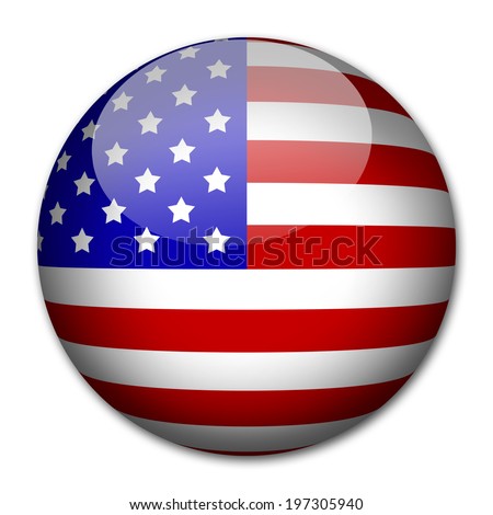 USA Flag Button Stock Illustration 197305940 - Shutterstock