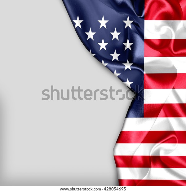 Usa Flag Plain Background Stock Illustration 428054695