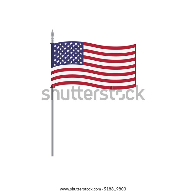 Usa Raster Table Flag Template Waving Stock Illustration 518819803 ...