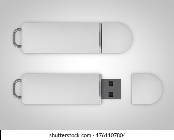 Vector Template White Blank Usb Flash Stock Vector (Royalty Free ...