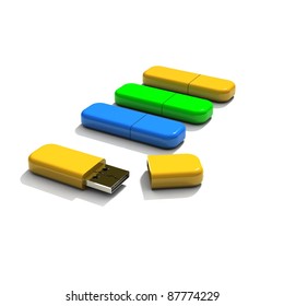 Yellow_usb_flash_drive_stick Images, Stock Photos & Vectors | Shutterstock