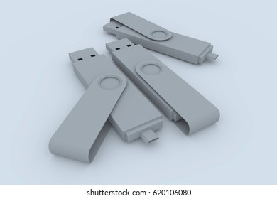 Usb Flash Drive 3d Rendering 스톡 일러스트 620106080 | Shutterstock