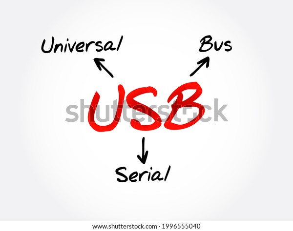 Usb Universal Serial Bus Acronym Technology Stock Illustration 1996555040