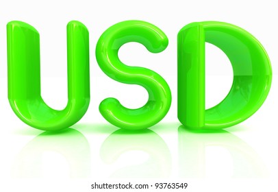Usd 3d Text On White Background Stock Illustration 417550516 | Shutterstock