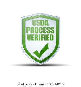 Usda Process Verified Shield Sign Stock Illustration 420334045 ...