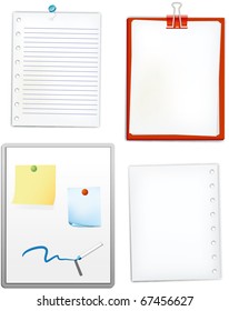 Vector Illustration Set Several Note Papers Stock Vector (Royalty Free ...