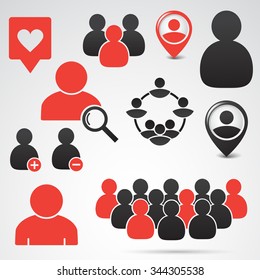Leadergrouporganization Icon Set Stock Vector (Royalty Free) 698081389