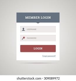 User Interface Form Member Login Vector Stock Vector (Royalty Free ...