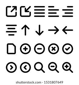 User Interface Outline Icons: ภาพประกอบสต็อก 1531807649 | Shutterstock