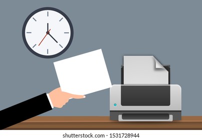 Using Printer Service Cartoon Design Stock Illustration 1531728944 ...
