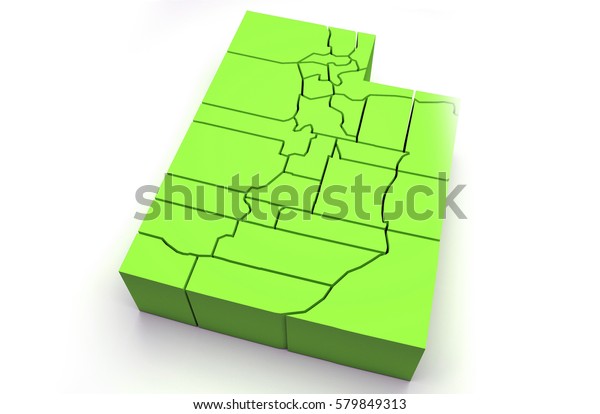 Utah 3d Map Illustration Stock Illustration 579849313 | Shutterstock