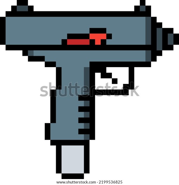 Uzi 8bit Pixels Art Stock Illustration 2199536825 | Shutterstock
