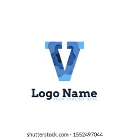 V Letter Wrench Logo Design Template Stock Vector (Royalty Free ...