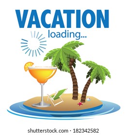 Vektor Stok Vacation Loading Eps 10 Vector (Tanpa Royalti) 182342594 ...