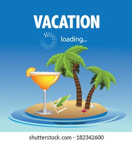 Vektor Stok Vacation Loading Eps 10 Vector (Tanpa Royalti) 182342594 ...