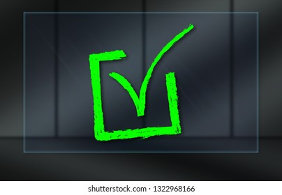Validation Concept On Dark Background Stock Illustration 1322968166 ...