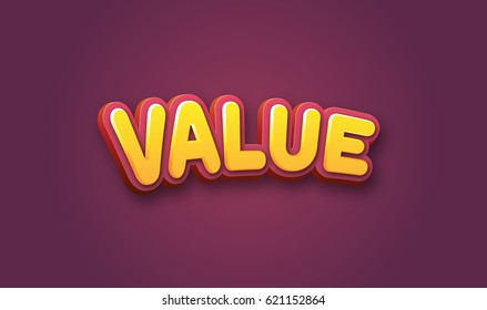 Value Text Title Headline 3d Fancy Stock Illustration 621152864 ...