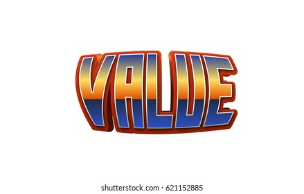 Value Text Title Headline 3d Fancy Stock Illustration 621152885 ...