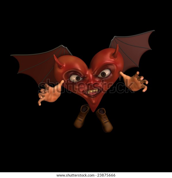 Vampire Heart Devil Wings Horns Swooping Stock Illustration 23875666 ...