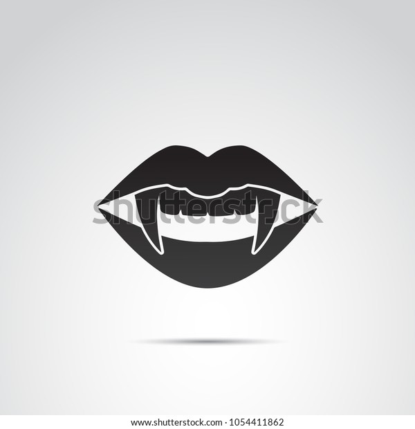 Vampire Teeth Lips Icon Stock Illustration 1054411862 | Shutterstock