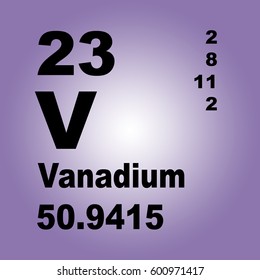 Vanadium Periodic Table Elements Stock Illustration 600971417 ...