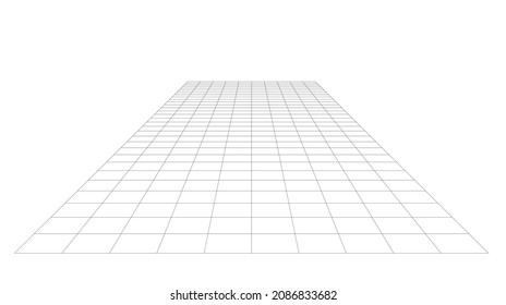 Vanishing Grid Floor Perspective View Background Stock Illustration ...