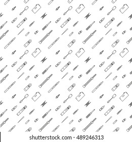 Vaping Seamless Pattern On White Background Stock Illustration ...