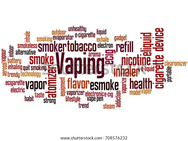 Vaping Word Cloud Concept On White Stock Illustration 708576232 ...