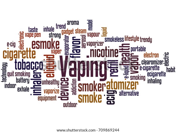 Vaping Word Cloud Concept On White 스톡 일러스트 709869244 | Shutterstock