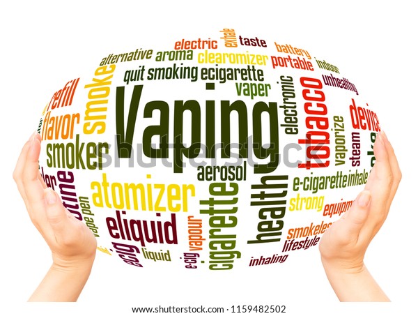 Vaping Word Cloud Hand Sphere Concept Stock Illustration 1159482502 ...