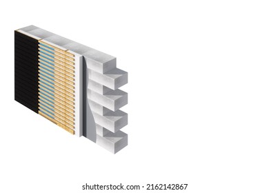 Various Layers Building Structure Wall Made Stock Illustration ...