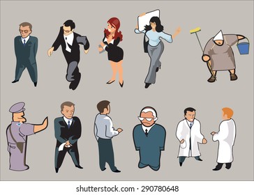 Various Office Workers Office Staff Characters Stock Illustration ...