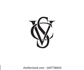 Vcs Original Monogram Logo Design Stock Illustration 1447738424 ...