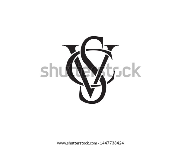 Vcs Original Monogram Logo Design Stock Illustration 1447738424 ...