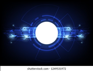 Vector Abstract Circle Digital Technology Design Stock Illustration ...