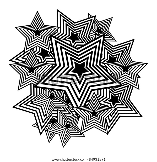 Vector Black Polygons On White Background Stock Illustration 84931591